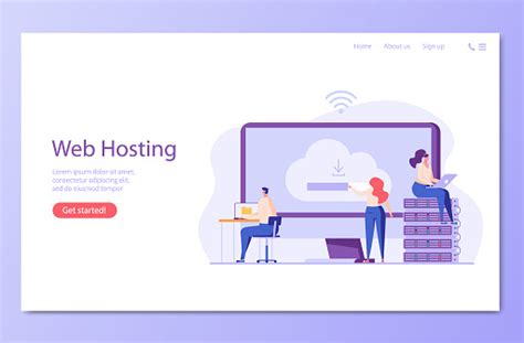 웹 호스팅 클라우드 컴퓨팅 온라인 데이터베이스 기술 보안 컴퓨터 웹 데이터 센터 서버의 개념 웹 배너 인포그래픽 모바일 앱용