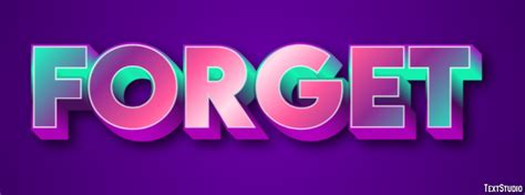 Forget Text Effect And Logo Design Word