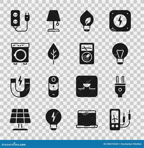 Set Ampere Meter Multimeter Electric Plug Creative Lamp Light Idea