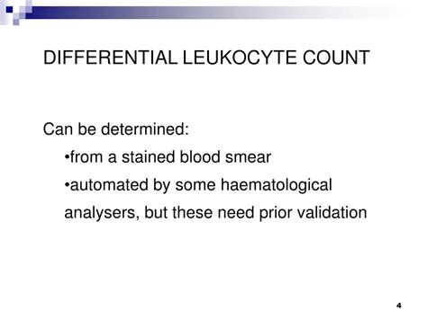 PPT Leukocyte Total And Differential Count PowerPoint Presentation Free Download ID