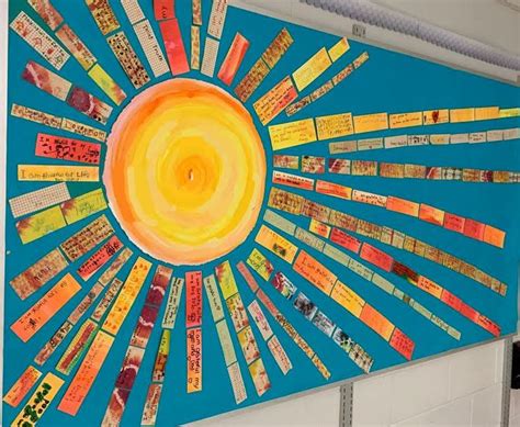 Sun Mural Collaborative Art Projects Collaborative Art Class Art