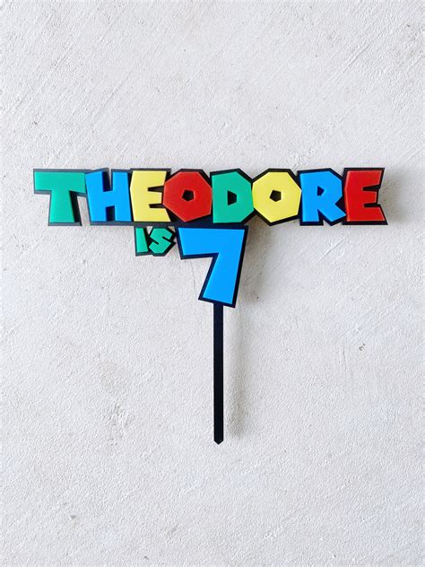 Super Mario Cake Topper Cake Topper Acrylic Cake Topper Super Mario