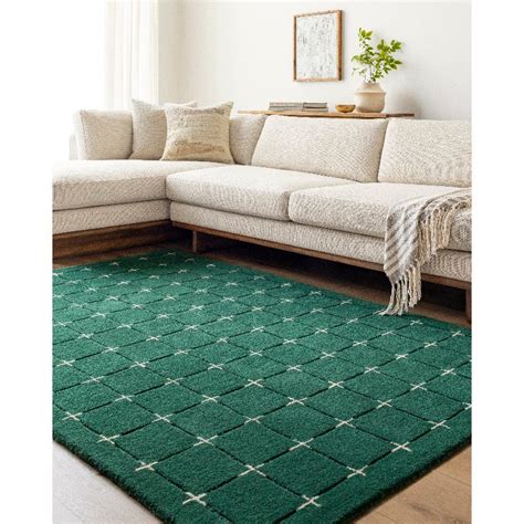 Richad Modern Dark Green Area Rug Serene Ambiance