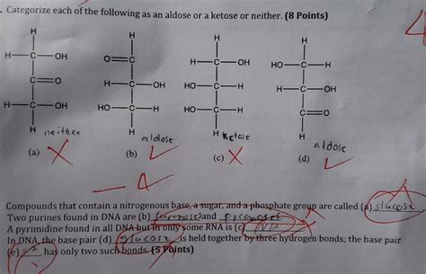 Solved Categorize Each Of The Following As An Aldose Or A