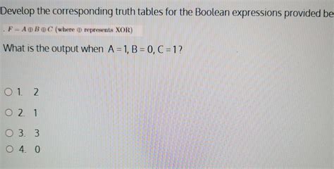 Develop The Corresponding Truth Tables For StudyX