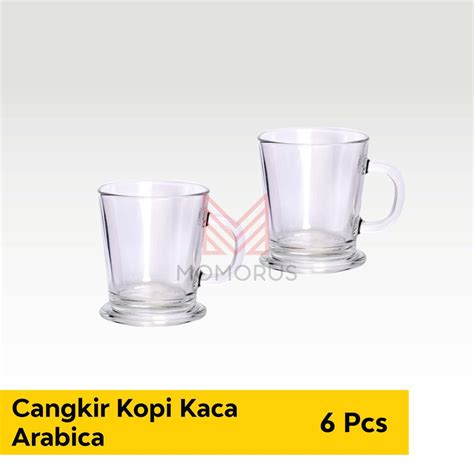 Jual Citinova Gelas Kaca Arabica Set 6 Pcs 180 Ml Gelas Kopi Cangkir