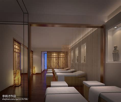 中式养生会所装修效果图 设计本装修效果图