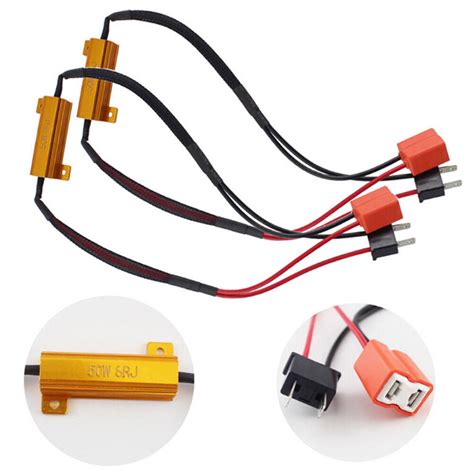 2pcs H7 50w 6Ω Led Decoder Car Load Resistor Warning Canceller Decoder