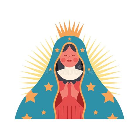 Virgin Of Guadalupe Portrait Stock Vector Illustration Of Mary Faith