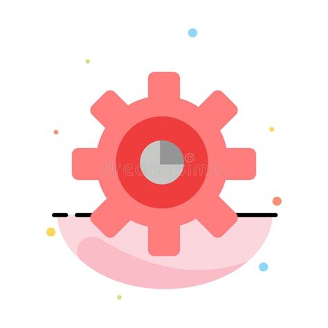 Graph Marketing Gear Setting Abstract Flat Color Icon Template Stock