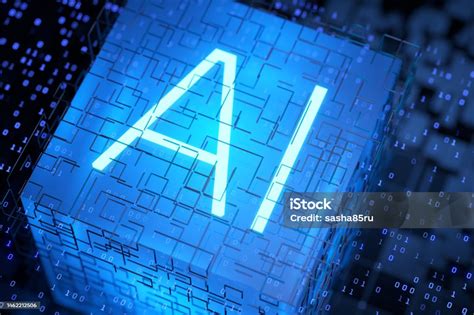 기술 큐브의 Ai 비문 심층 기계 학습 Ai 인공 지능 개념입니다 인공 지능의 발전 3d 렌더링 가상현실에 대한 스톡 사진 및 기타 이미지 Istock