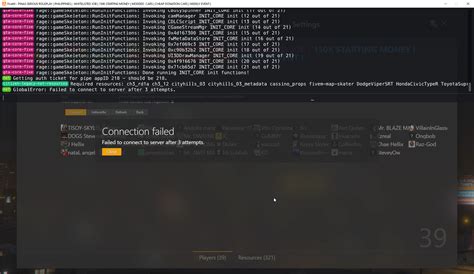Failed To Connect To Server After 3 Attempts Issue Fivem Client