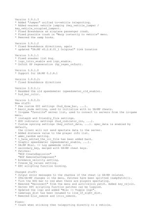 Mod Sa Change Log PDF