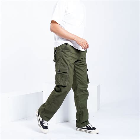 Jual Maib Celana Cargo Panjang Reguler Hijau Army Shopee Indonesia