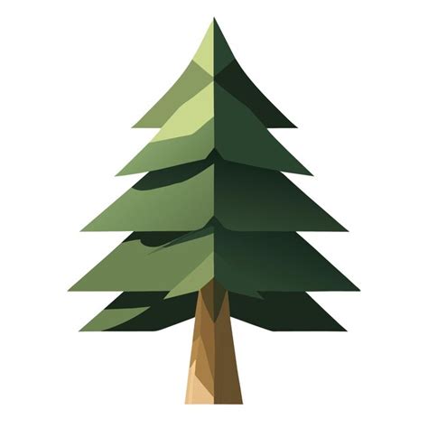 Premium Vector Vectorized Pine Tree On A Pure White Background