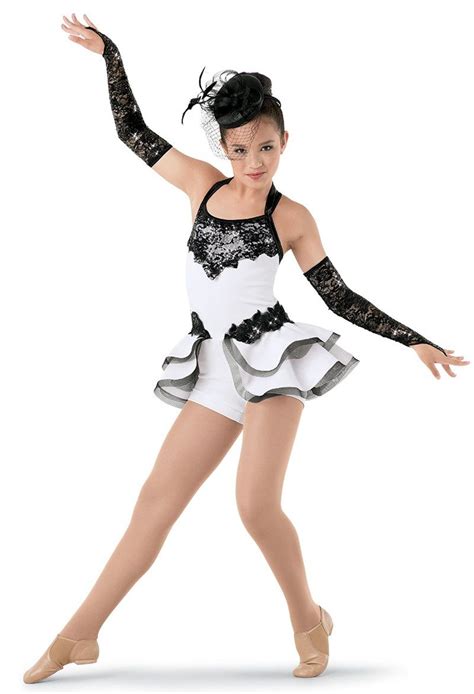 Weissman™ Neoprene Biketard With Bustle Dance Recital Costumes Tap