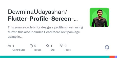 Github Dewminaudayashanflutter Profile Screen Ui Design This Source