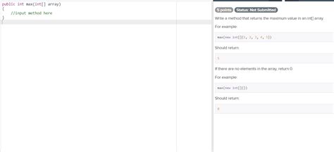solved public int max int[] array 5 points status not