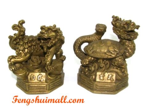 Brass Four Feng Shui Celestial Animals
