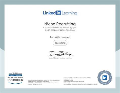 Jennifer N On Linkedin Certificate Of Completion