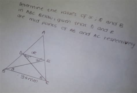 Solved Determine The Values Of X And B N ABC Below Given That B And