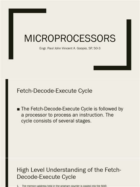 Fetch Decode Execute Cycle Pdf Central Processing Unit Integrated Circuit