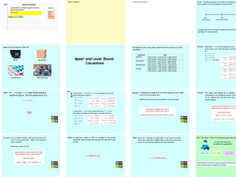 Upper And Lower Bounds Calculations Maths Gcse Activinspire