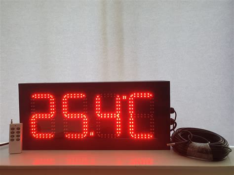 Large Digital Temperature Display Red LED Farm Electronics