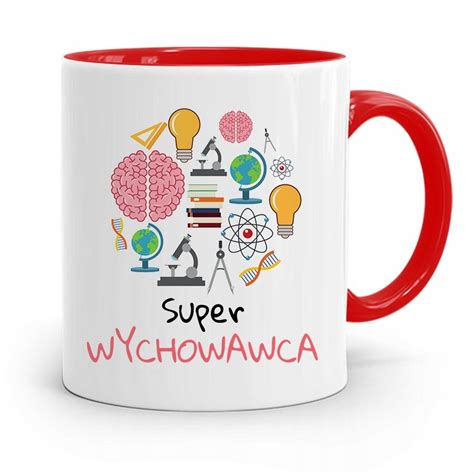 KUBEK CZERWONY NA DZIEŃ NAUCZYCIELA WYCHOWAWCA z Nadrukiem ze Zdjęciem PoliDraw Sklep EMPIK