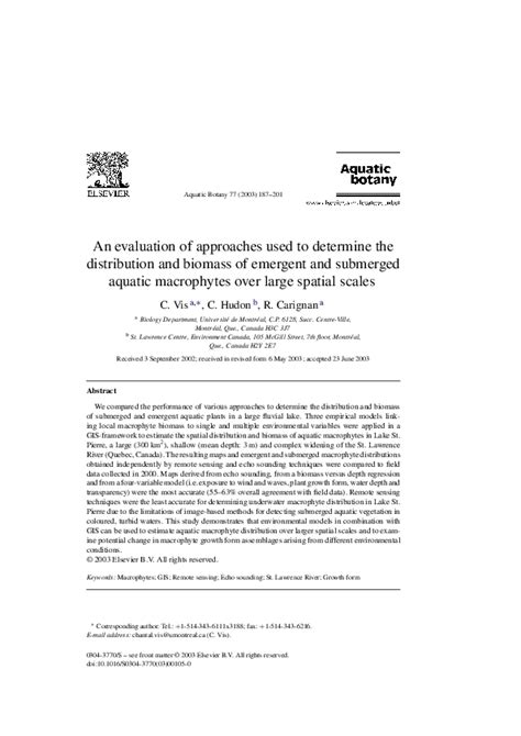 Pdf An Evaluation Of Approaches Used To Determine The Distribution