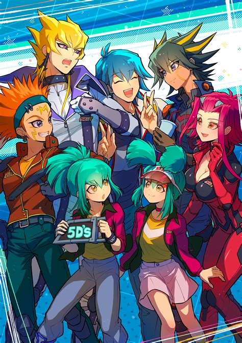Izayoi Aki Fudou Yuusei Jack Atlas Bruno Luca And 2 More Yu Gi Oh