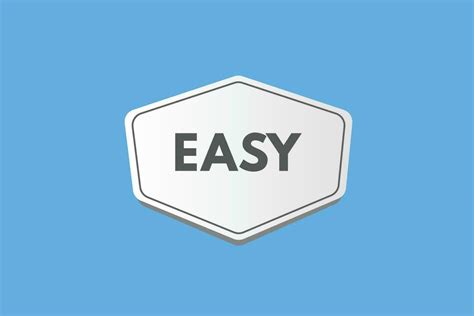 Easy Text Button Easy Sign Icon Label Sticker Web Buttons 23478225 Vector Art At Vecteezy