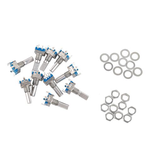 2pack 10pcs Ec11 Rotary Encoder Coding Switch Digital Potentiometer With Switch 5 Pin