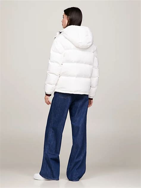 Alaska Puffer Jacke Mit Kapuze Weiß Tommy Hilfiger