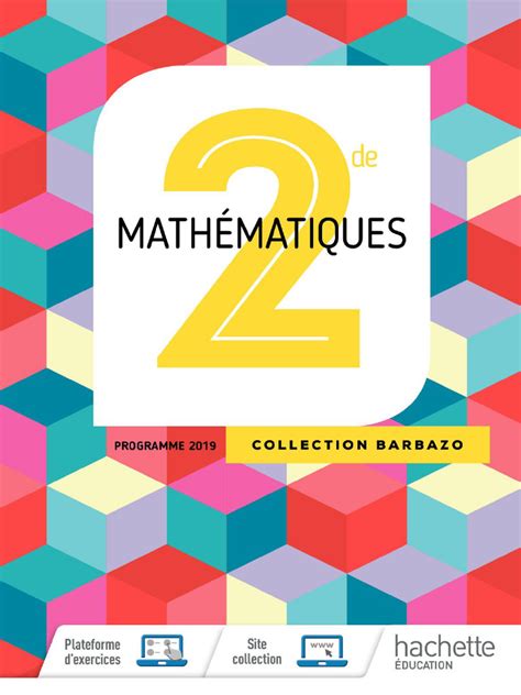 Manuel Maths Barbazo 2de Hachette 2019 Pdf