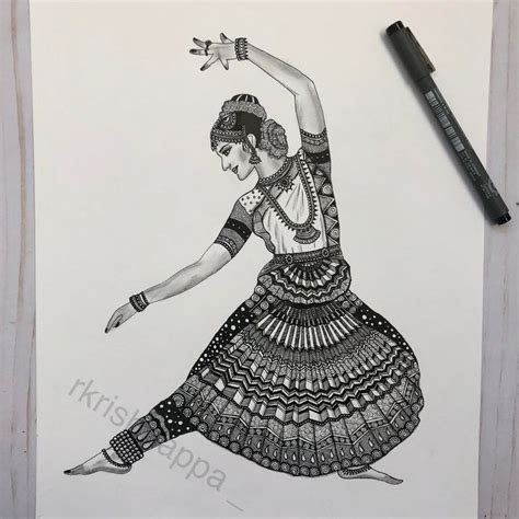 34 Easy Bharatanatyam Pencil Sketches Aliyacolette