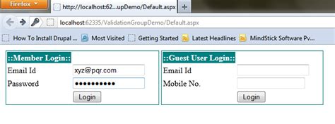 Validation Group Property In Aspnet Mindstick