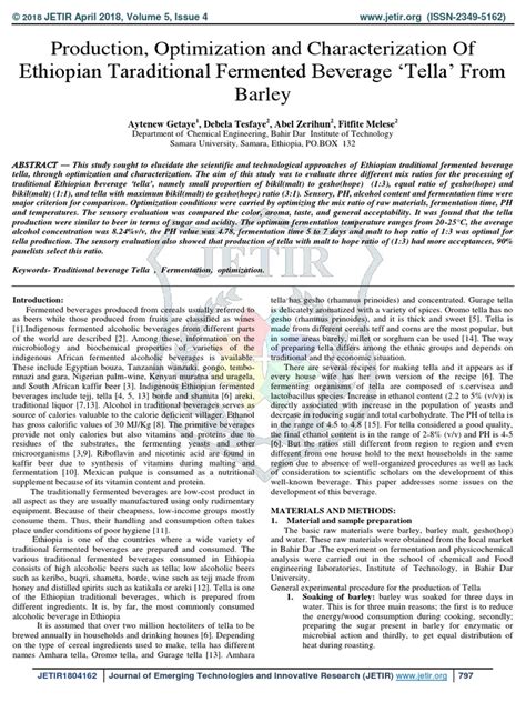 Production Optimization And Characteriza Pdf Drink Beer