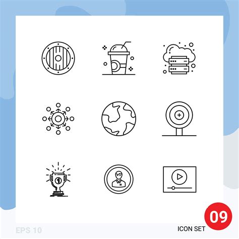 Set Of 9 Vector Outlines On Grid For Team Arrow Summer Network Internet Editable Vector Design