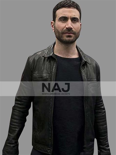 Roy Kent Ted Lasso Brett Goldstein Black Sim Fit Leather Jacket North