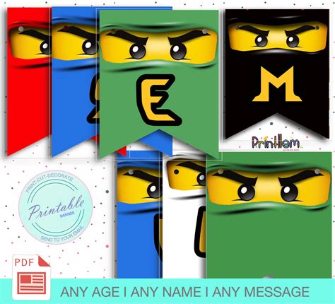 Ninja Banner Ninja Printable Banner Ninja Birthday Party Decorations