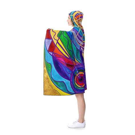 Raise Your Vibration Hooded Blanket Teal Swan Shop