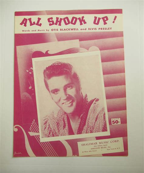 Elvis Presley Original 1957 All Shook Up Sheet Music Artofit