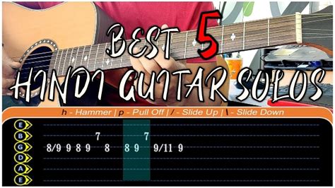 Best 5 Hindi Guitar Solo Tabs Top 5 Bollywood Guitar Solo Tutorial