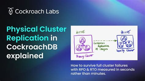 Physical Cluster Replication In Cockroachdb Explained Derrick Hazel