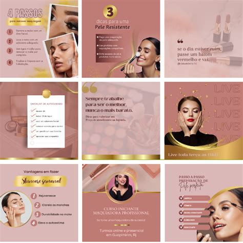 Pack Canva Para Maquiadores Monique Farias Makeup Hotmart