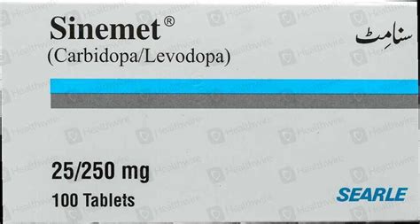 Sinemet 25250mg 100 Tablets Price In Pakistan Uses Dosage Side Effects