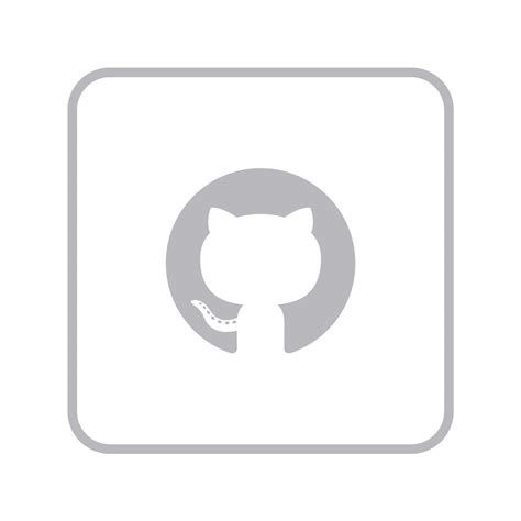 Free High Quality Gray Outline Square Github Icon For Creative Design