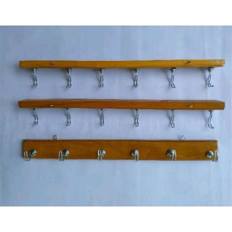 Jual Kapstok Baju Kayu Gantungan Baju Cantolan Baju 6 Kait Kuat Murah Shopee Indonesia