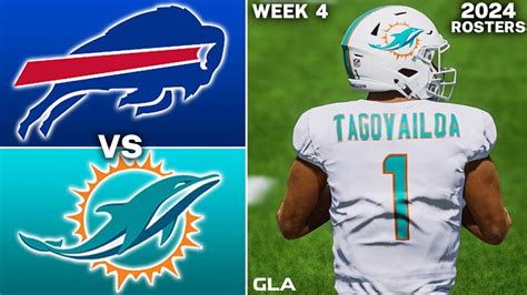 Dolphins Vs Bills Simulation Week 4 Madden 24 Rosters PS5 YouTube